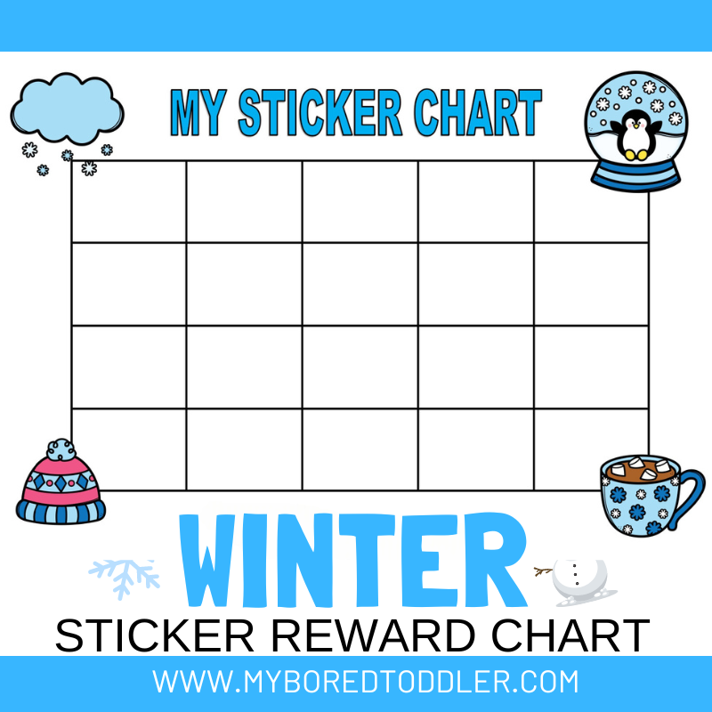 Winter Sticker / Reward Chart – My Bored Toddler