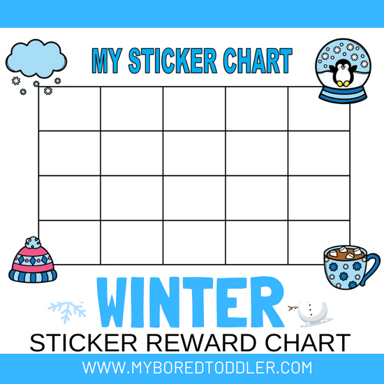 Winter Sticker / Reward Chart – My Bored Toddler