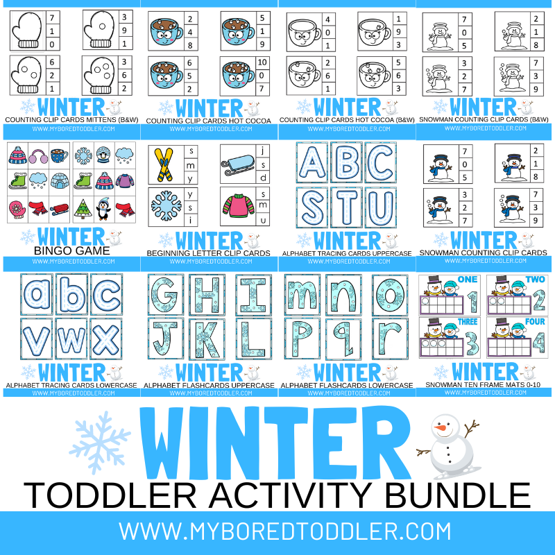 Winter Toddler Printable Bundle – My Bored Toddler