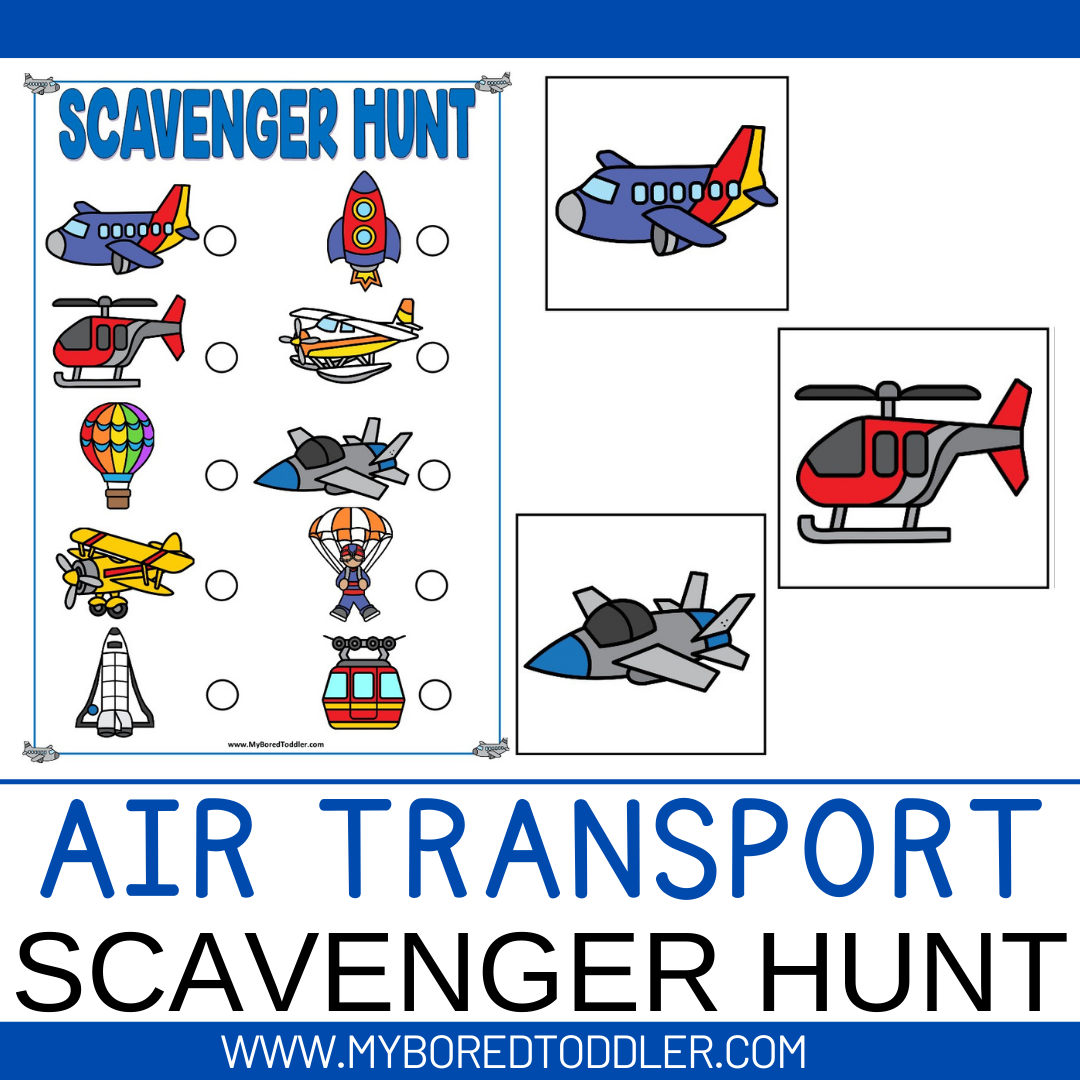 Air Transport Scavenger Hunt Treasure Hunt – My Bored Toddler