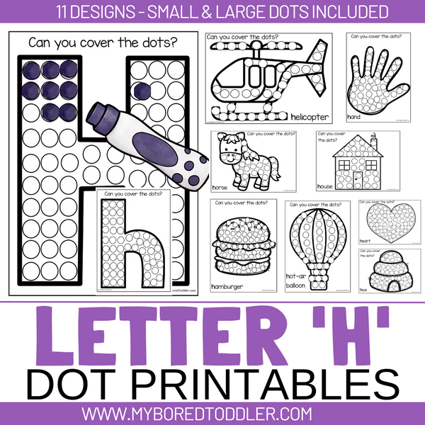 Alphabet - Letter H Dot Printables – My Bored Toddler