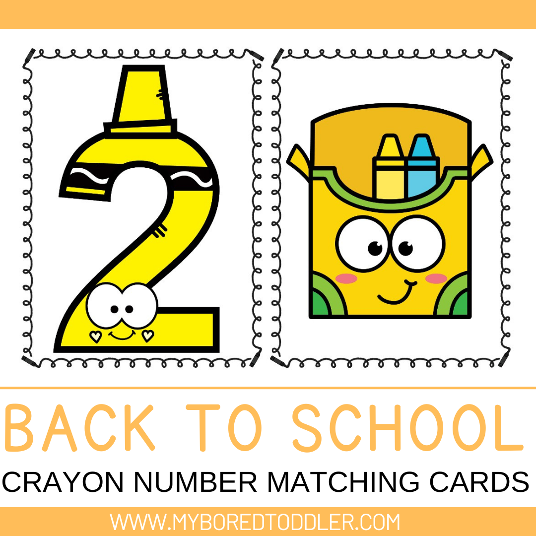 Back to School Crayon Number Matching Cards (Copy) – My Bored Toddler