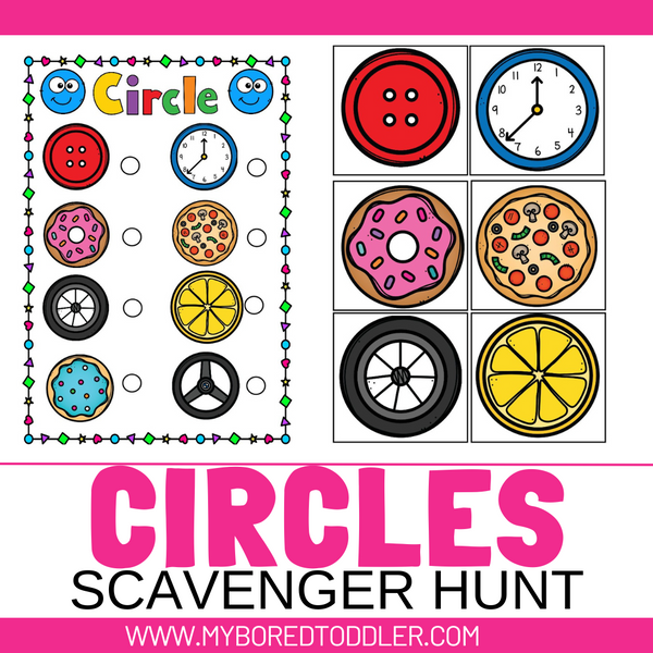 Shapes - Circle Scavenger Hunt Game – My Bored Toddler