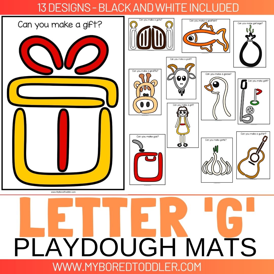 LETTER OF THE WEEK 'G' Playdough Mats / Playdoh Mats – My Bored Toddler