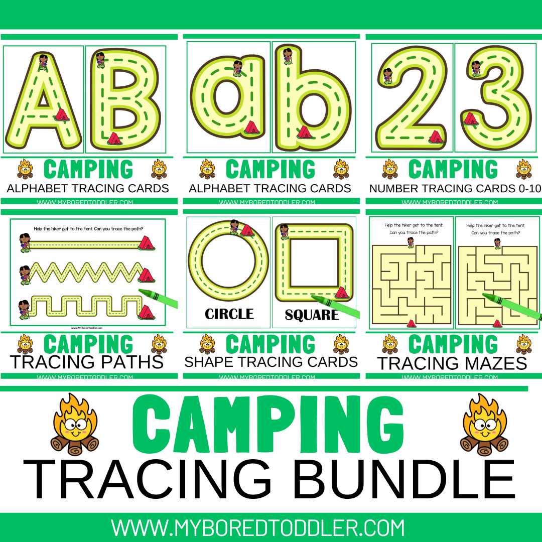 Camping Tracing Bundle – My Bored Toddler