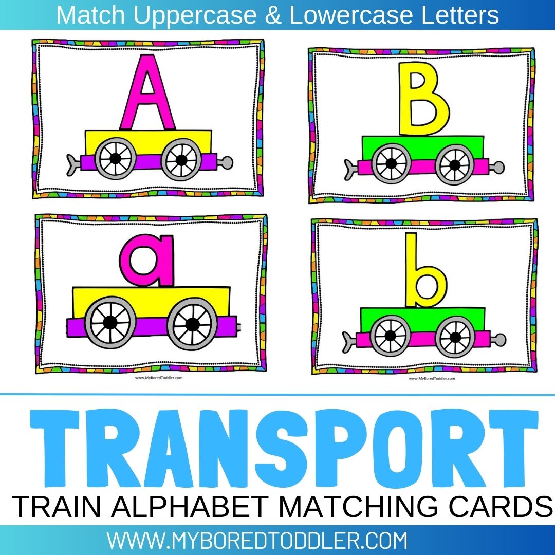 Transport Train Alphabet Matching Cards - Uppercase & Lowercase – My ...