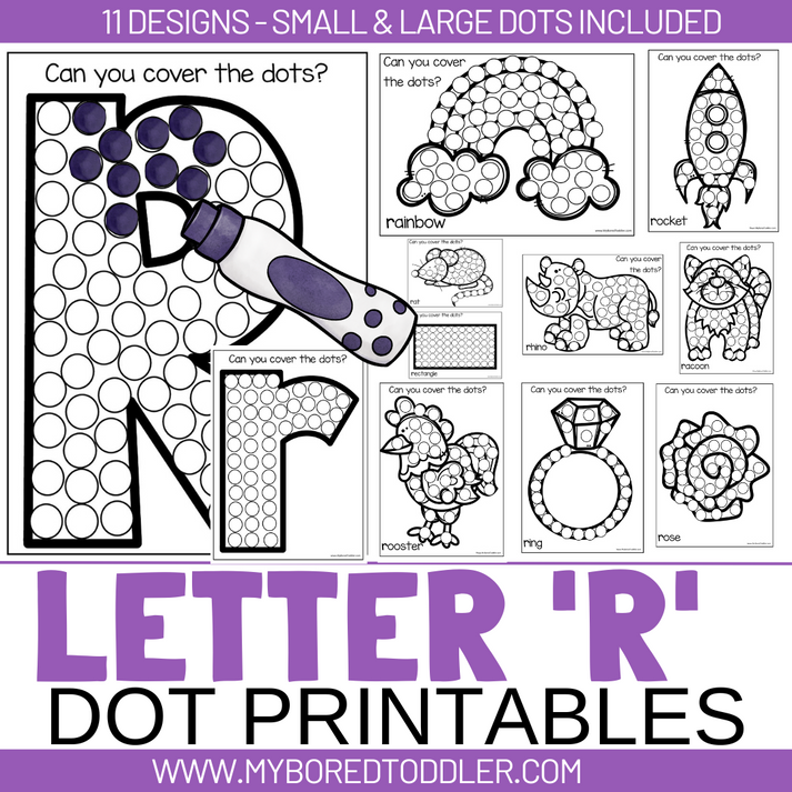 Alphabet - Letter R Dot Printables – My Bored Toddler