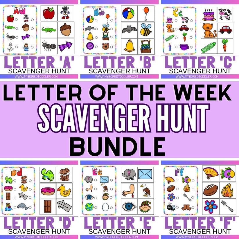 Letter of the Week Scavenger Hunt Bundle – My Bored Toddler