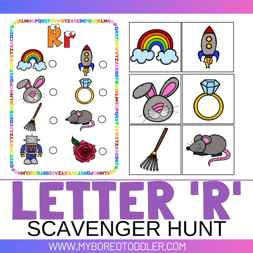 Alphabet - Letter R Scavenger Hunt – My Bored Toddler