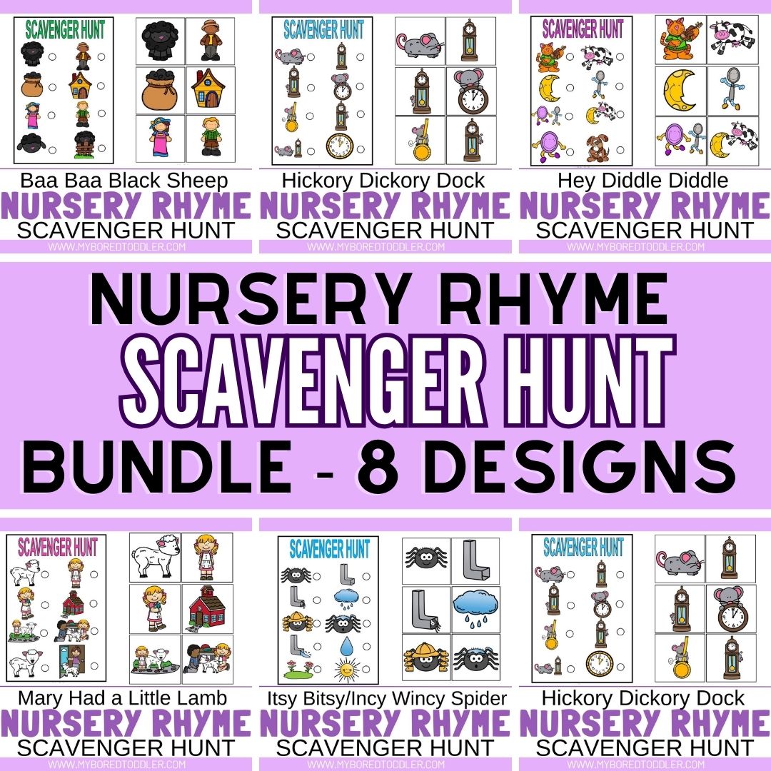 Nursery Rhyme Scavenger Hunt Bundle – My Bored Toddler