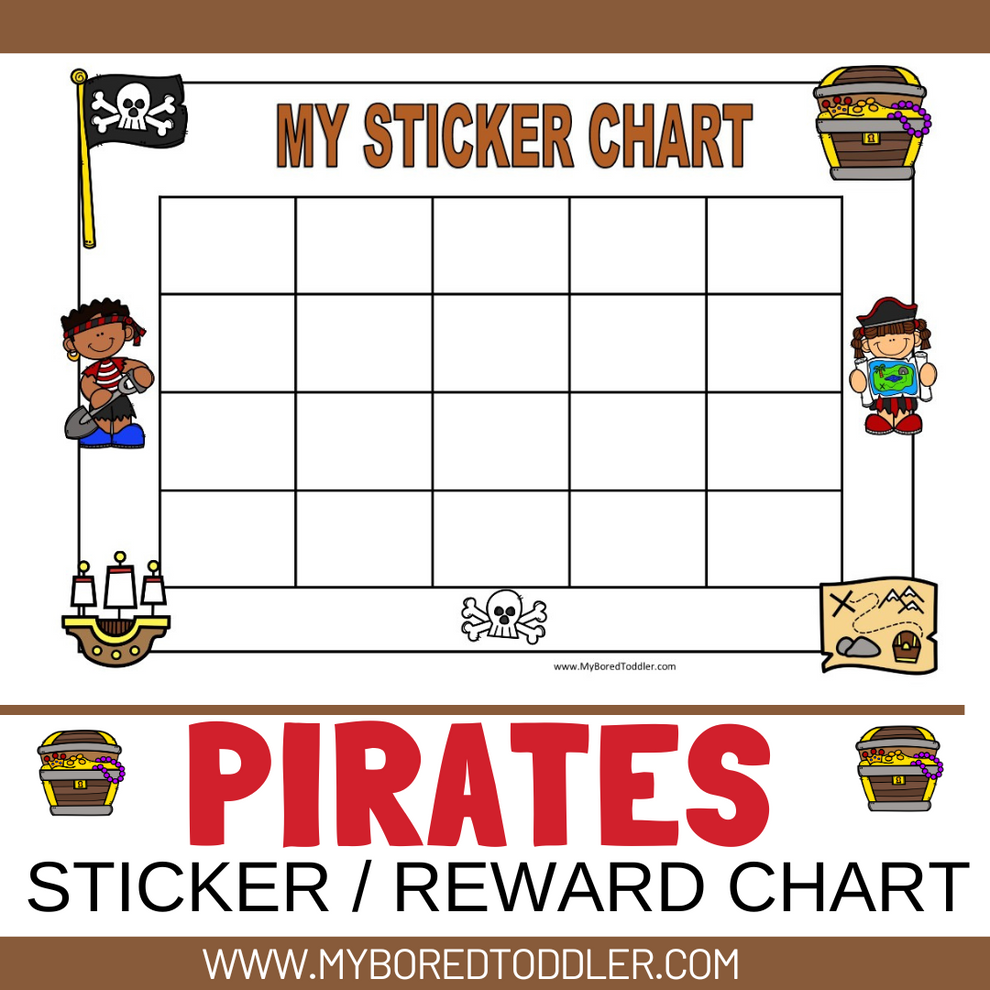 PIRATES Reward Sticker Chart - Behavior Management – My Bored Toddler