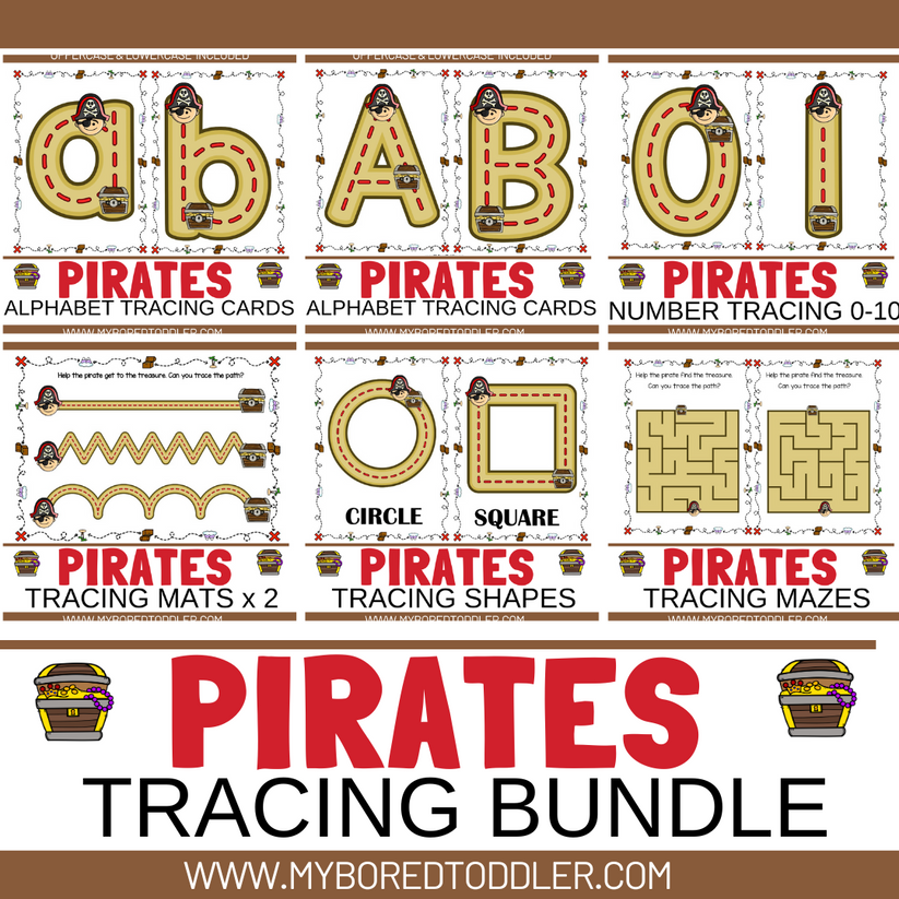PIRATES Tracing Bundle – My Bored Toddler