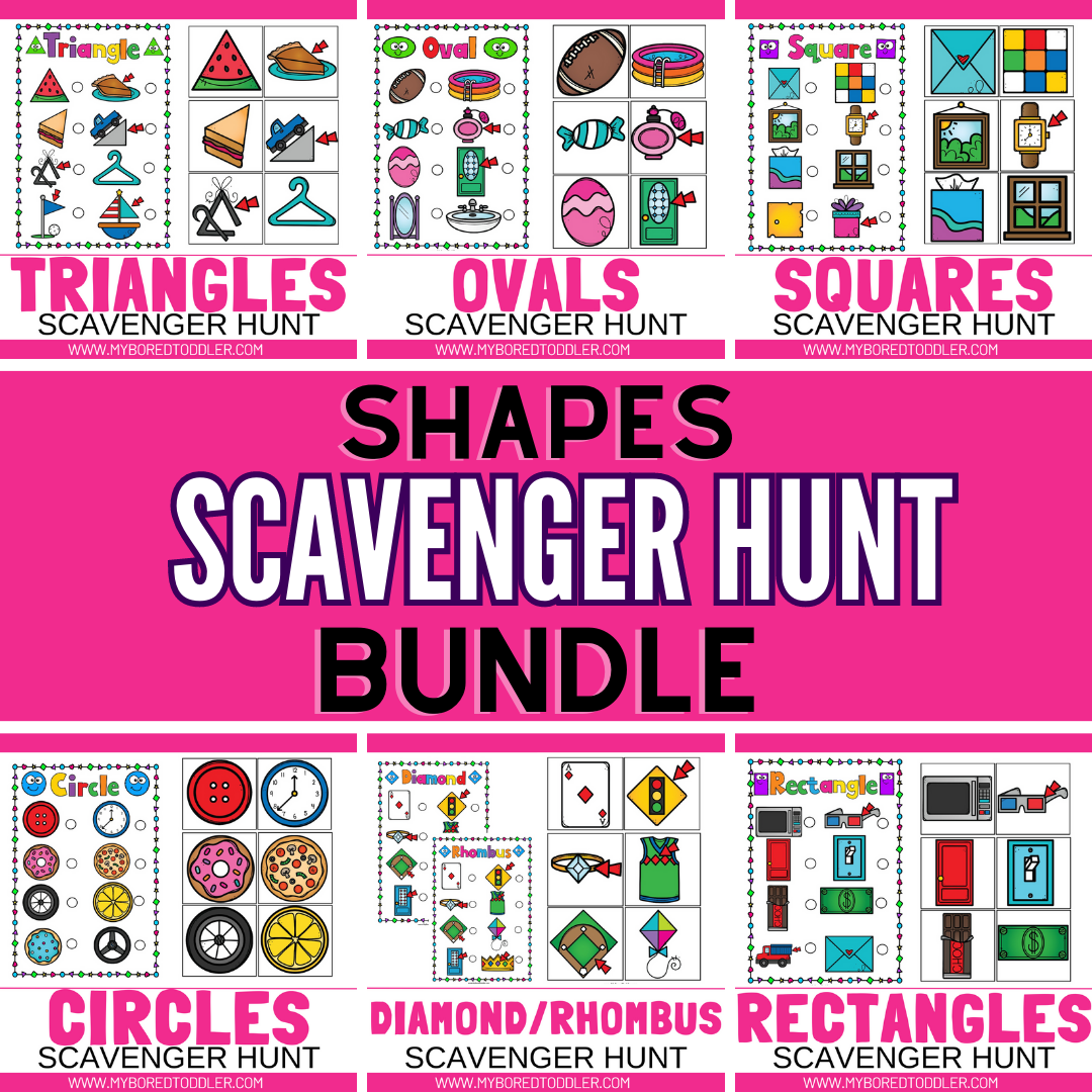 Shapes Scavenger Hunt Bundle – My Bored Toddler
