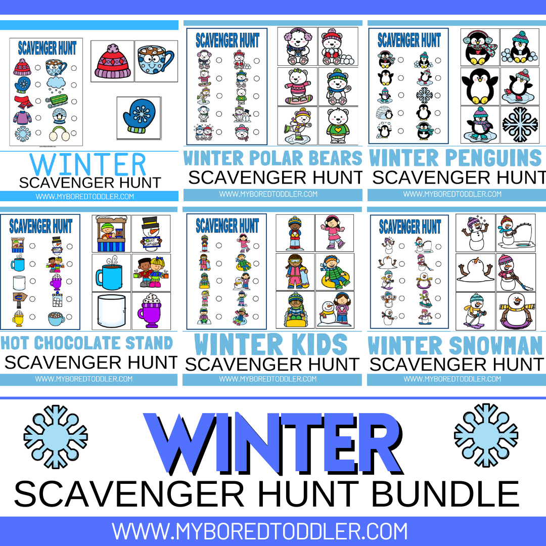 Winter Scavenger Hunt Bundle – My Bored Toddler