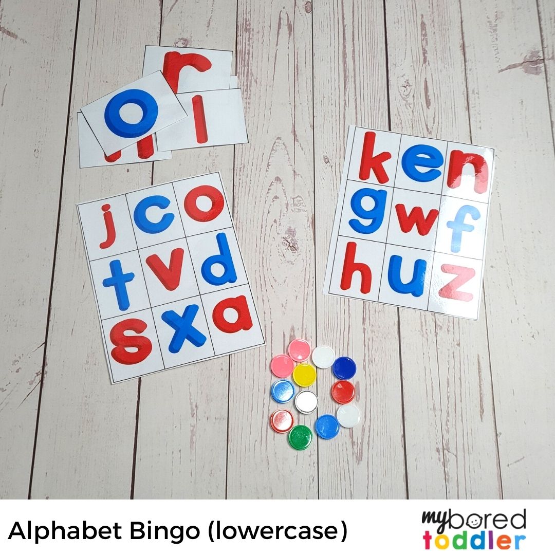 Alphabet Bingo Lowercase – My Bored Toddler