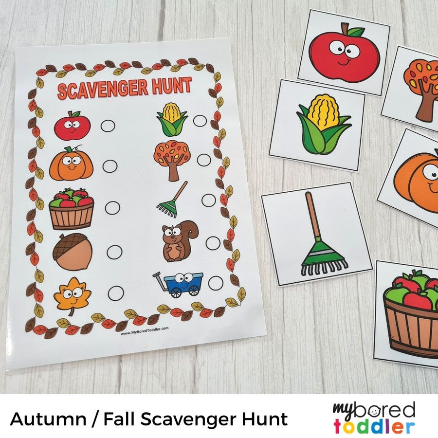 Autumn / Fall Scavenger Hunt – My Bored Toddler