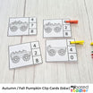 Autumn / Fall Pumpkin Counting Clip Cards 0 - 10 Color & Black & White ...