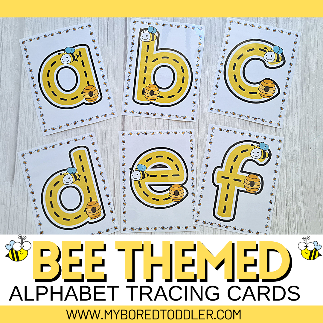 Bee Alphabet Tracing Cards - Uppercase & Lowercase – My Bored Toddler