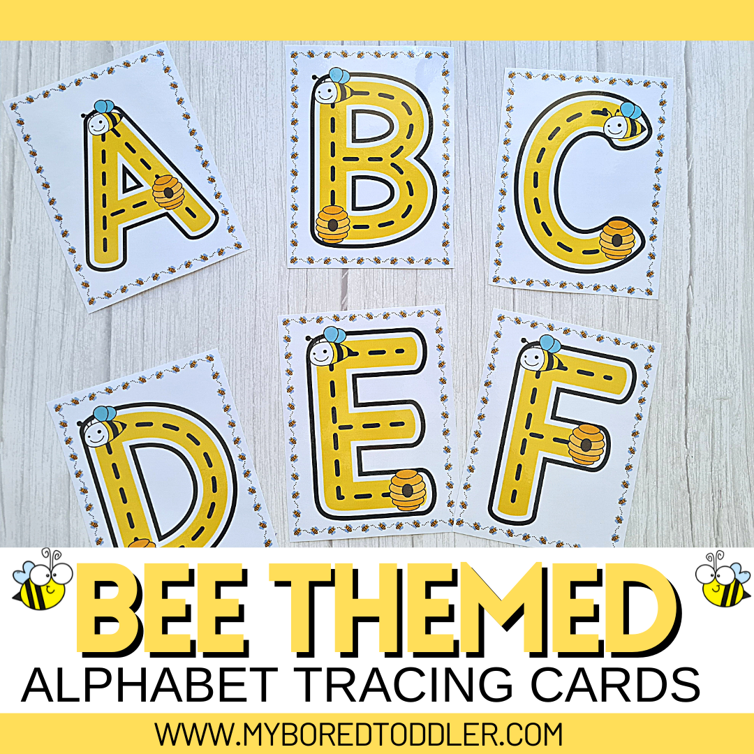 Bee Alphabet Tracing Cards - Uppercase & Lowercase – My Bored Toddler