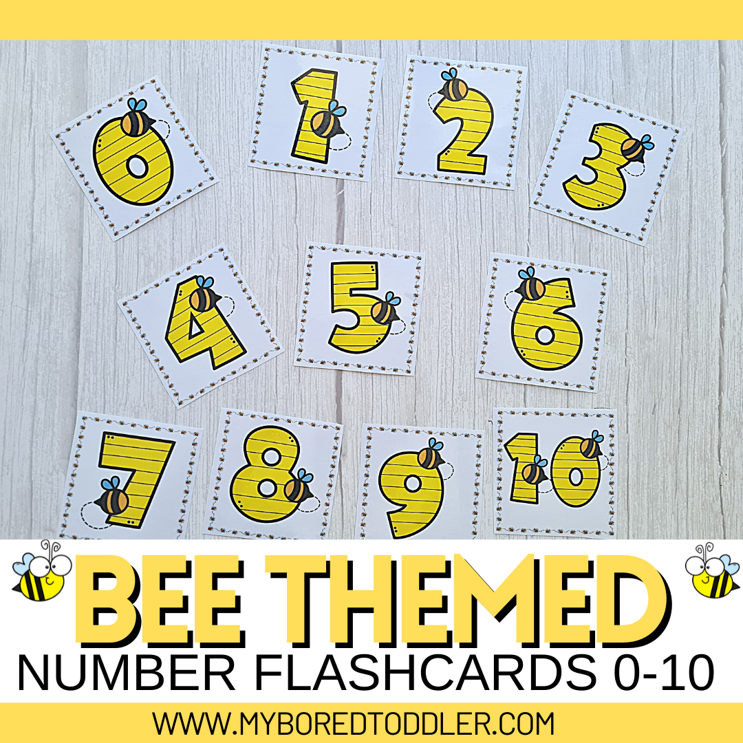 Bee Number Flashcards 0-10 – My Bored Toddler