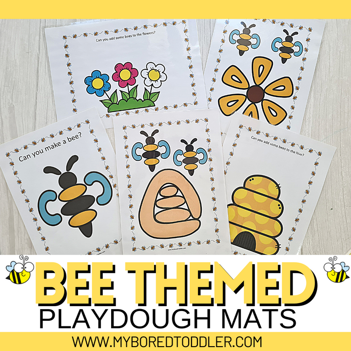 BEE themed playdough Mats – My Bored Toddler