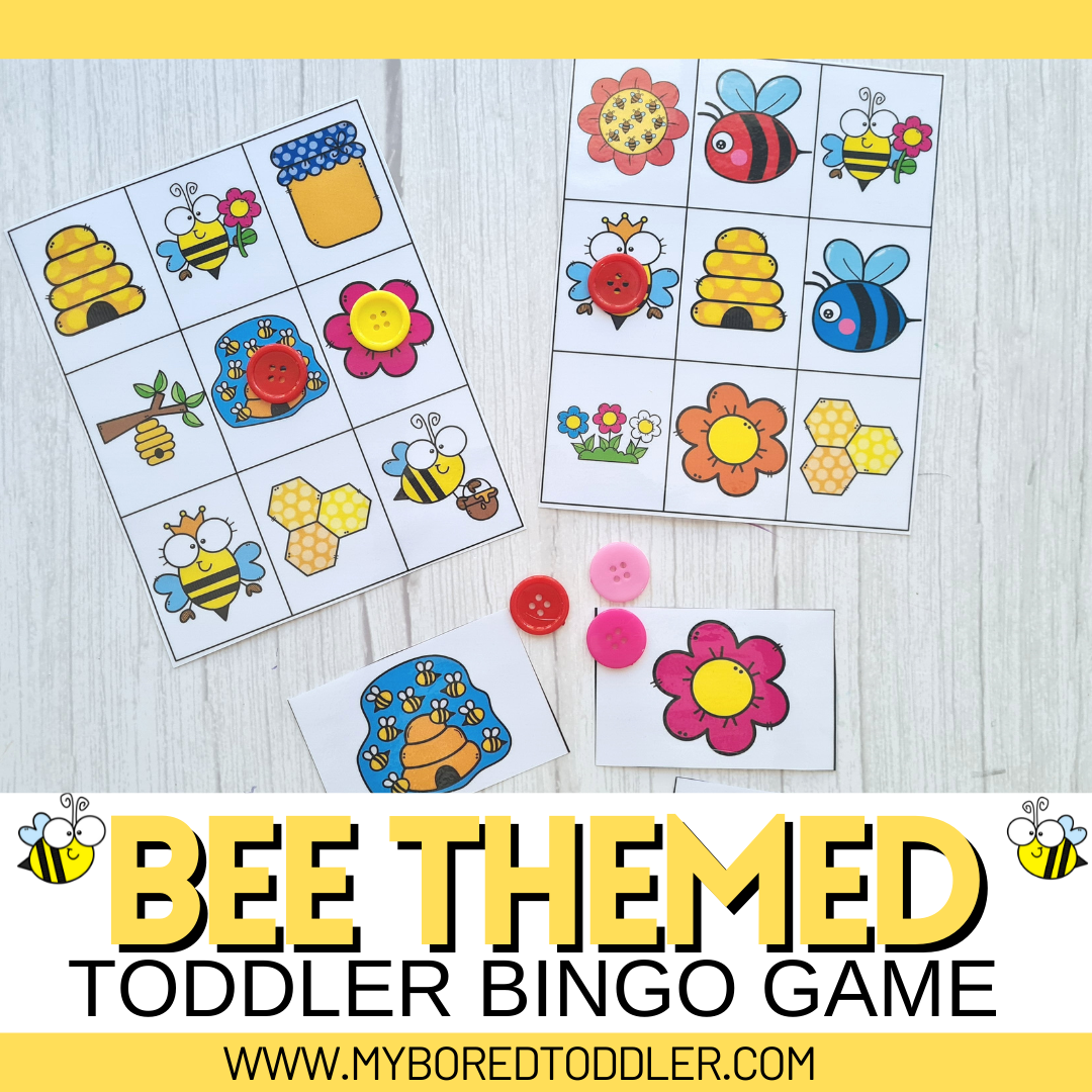 BEE themed Bingo Game – My Bored Toddler