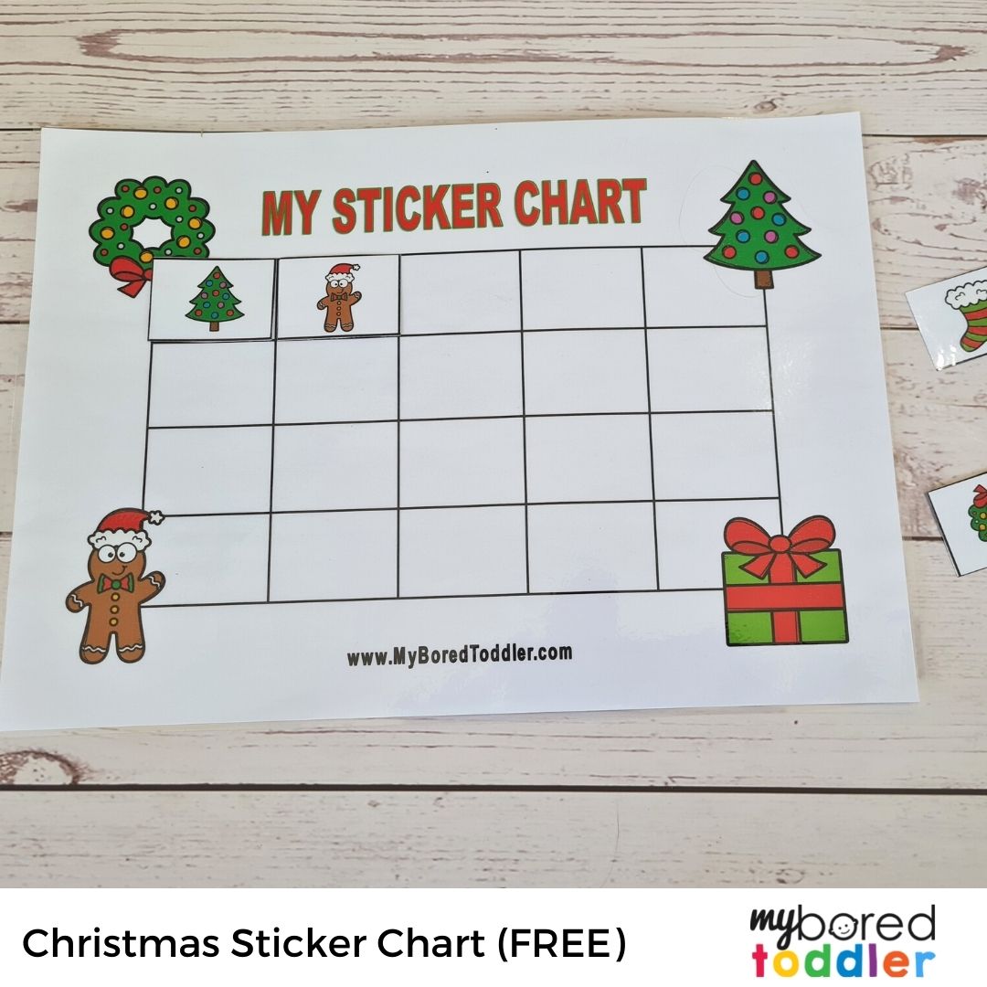 Christmas Sticker / Reward Chart – My Bored Toddler