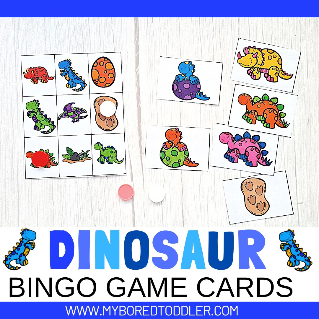 Dinosaur Bingo Game – My Bored Toddler