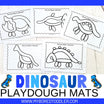 Dinosaur Playdough Mats Color & Black and White – My Bored Toddler