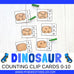 Dinosaur Fossil Footprint Counting Clip Cards 0-10 Color & B&W – My ...