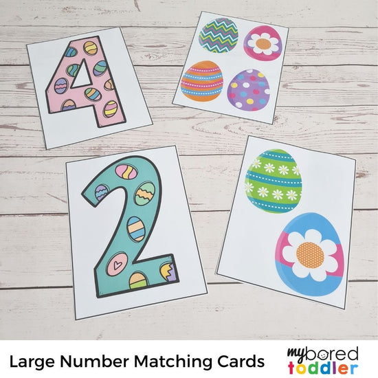 Easter Number Matching Cards (large) zero to ten – My Bored Toddler