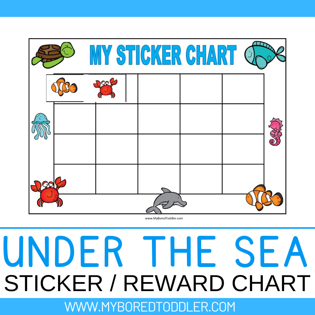 Under the Sea / Ocean Sticker Reward Chart – My Bored Toddler