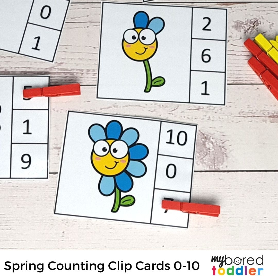 Spring Counting Clip Cards - Zero to Ten – My Bored Toddler