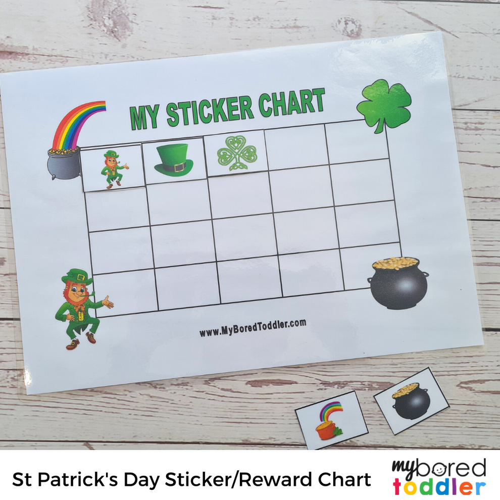 St Patrick's Day Sticker / Reward Chart – My Bored Toddler