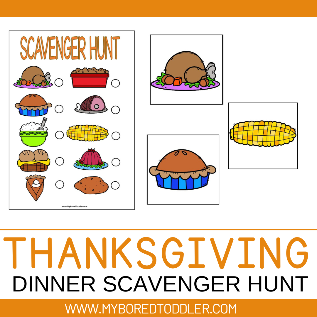 Thanksgiving Dinner Scavenger Hunt – My Bored Toddler