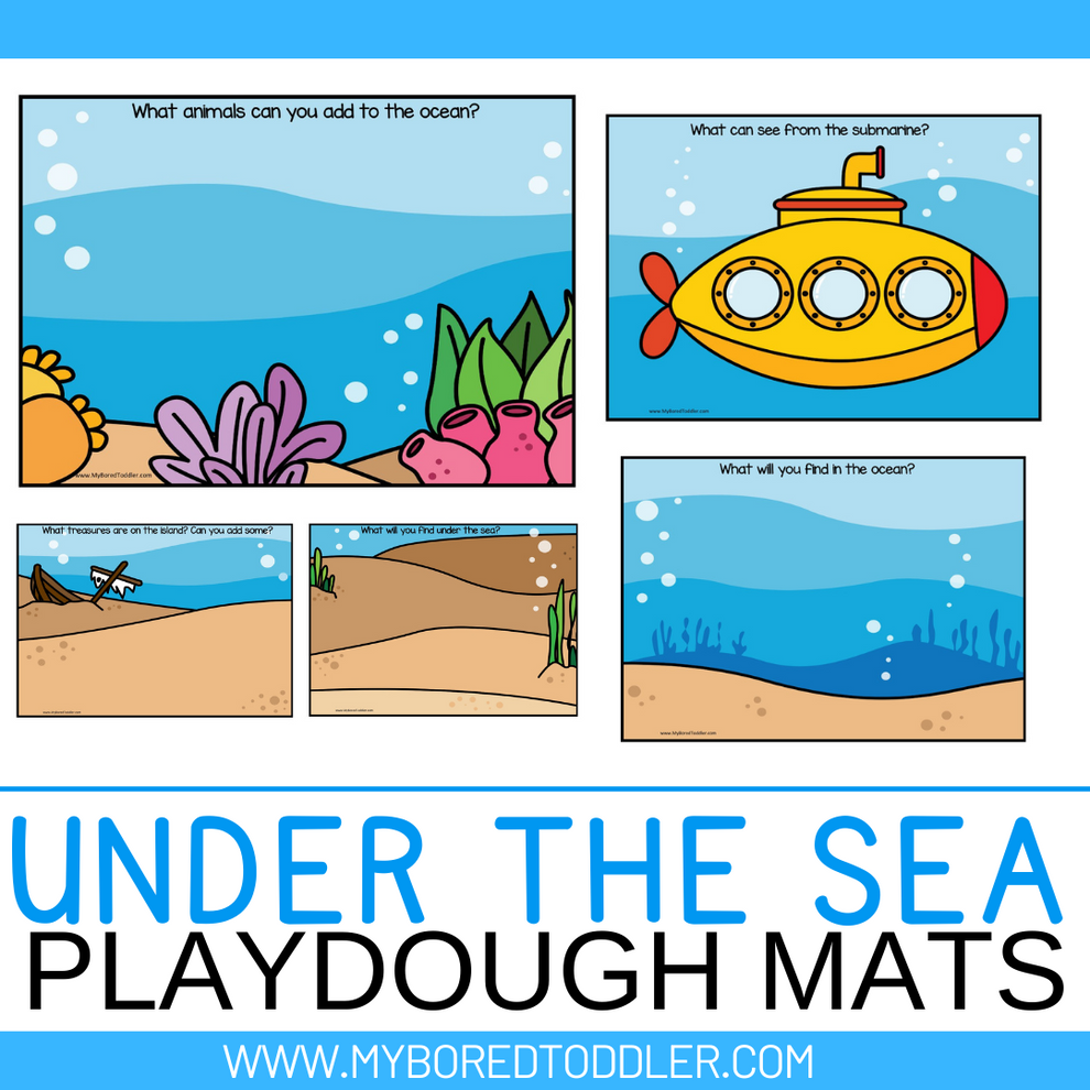 Under the Sea / Ocean Playdough Mats – My Bored Toddler