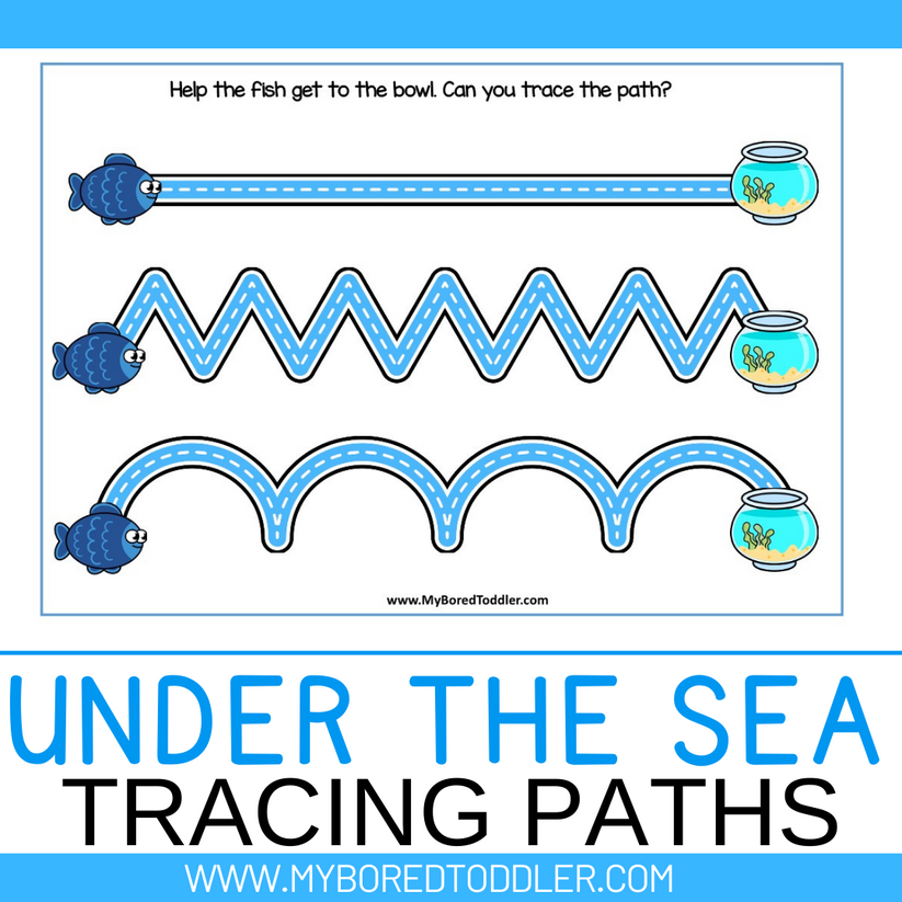 Under the Sea / Ocean Tracing Paths – My Bored Toddler