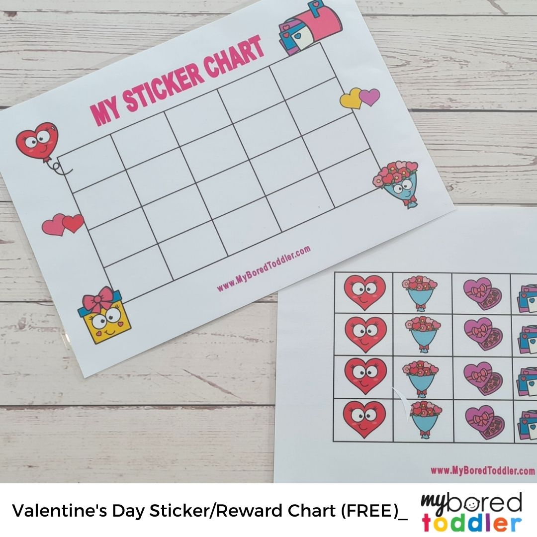 Valentine's Day Sticker / Reward Chart (FREE) – My Bored Toddler
