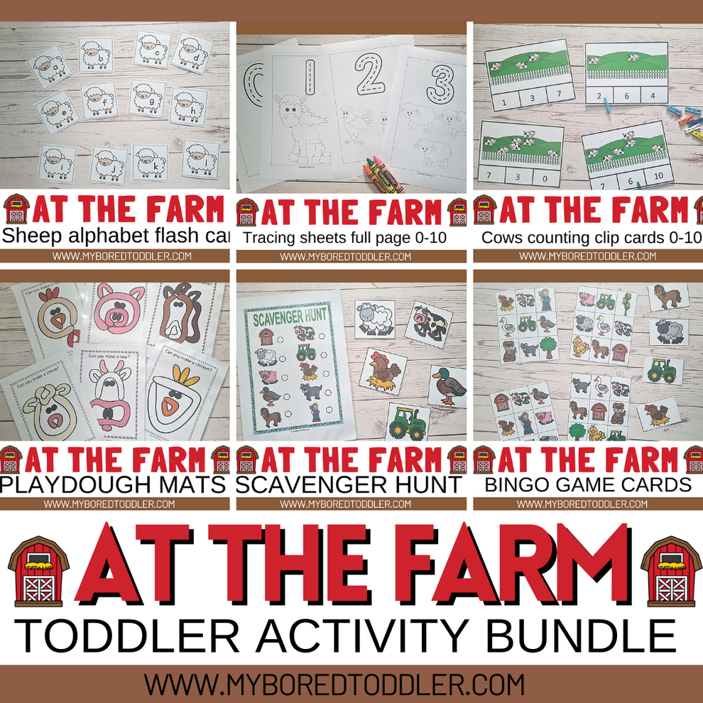 FARM themed printable bundle - FLASH SALE! – My Bored Toddler