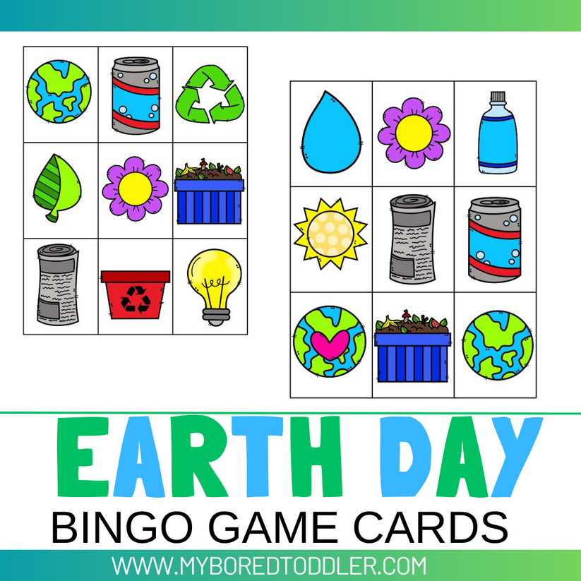 Earth Day Bingo Game – My Bored Toddler