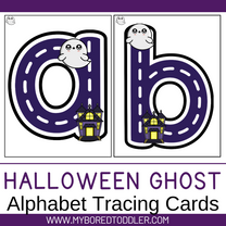 Halloween Ghost Alphabet Tracing Cards - Lowercase & Uppercase – My ...