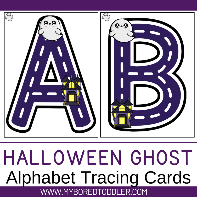 Halloween Ghost Alphabet Tracing Cards - Lowercase & Uppercase – My ...