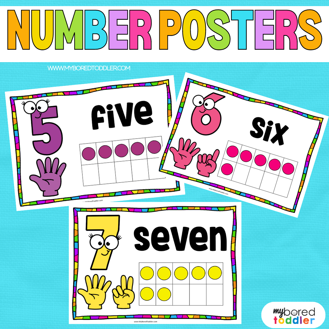 Number Posters – My Bored Toddler