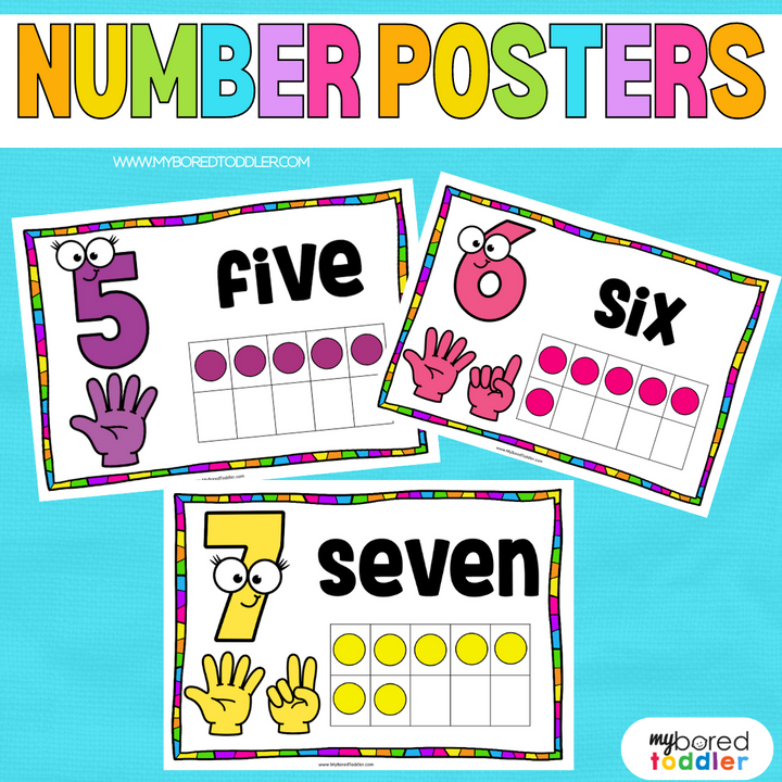 Number Posters – My Bored Toddler