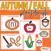 Autumn / Fall Playdough Mats Color & Black & White – My Bored Toddler
