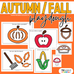 Autumn / Fall Playdough Mats Color & Black & White – My Bored Toddler