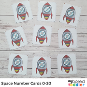 Space Number Flashcards 0 - 20 - Rocket Theme – My Bored Toddler