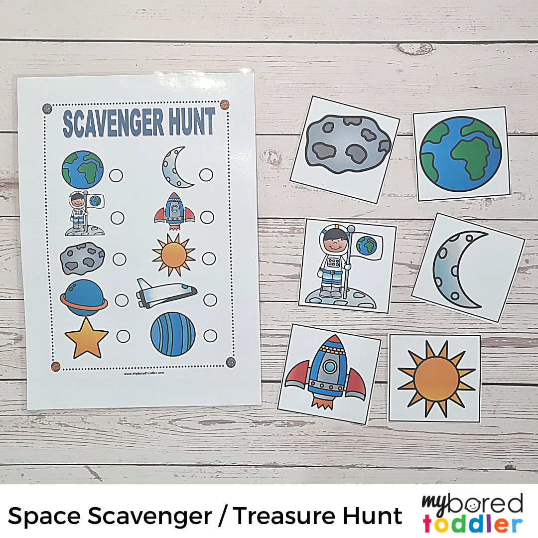 Space Scavenger Hunt / Treasure Hunt – My Bored Toddler