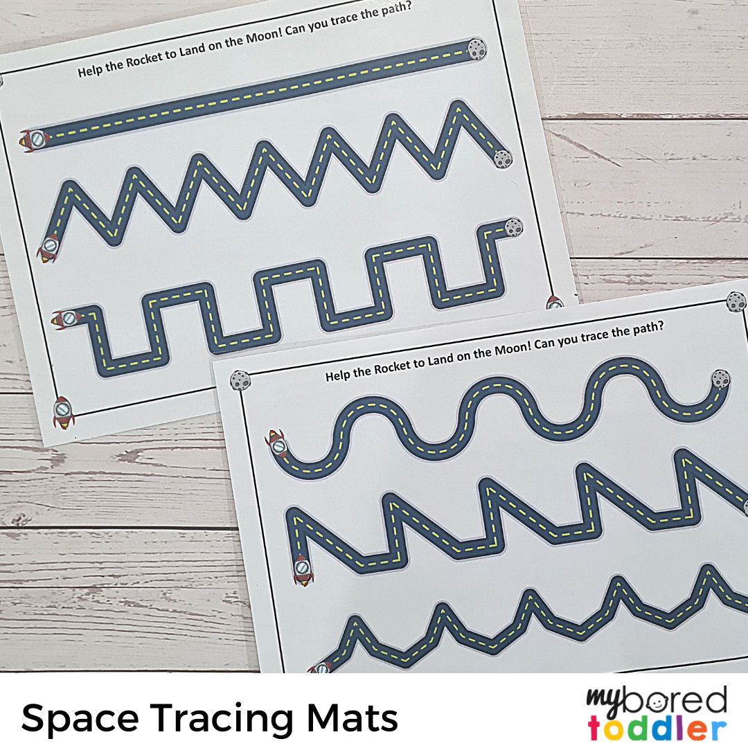 Space Tracing Mats – My Bored Toddler