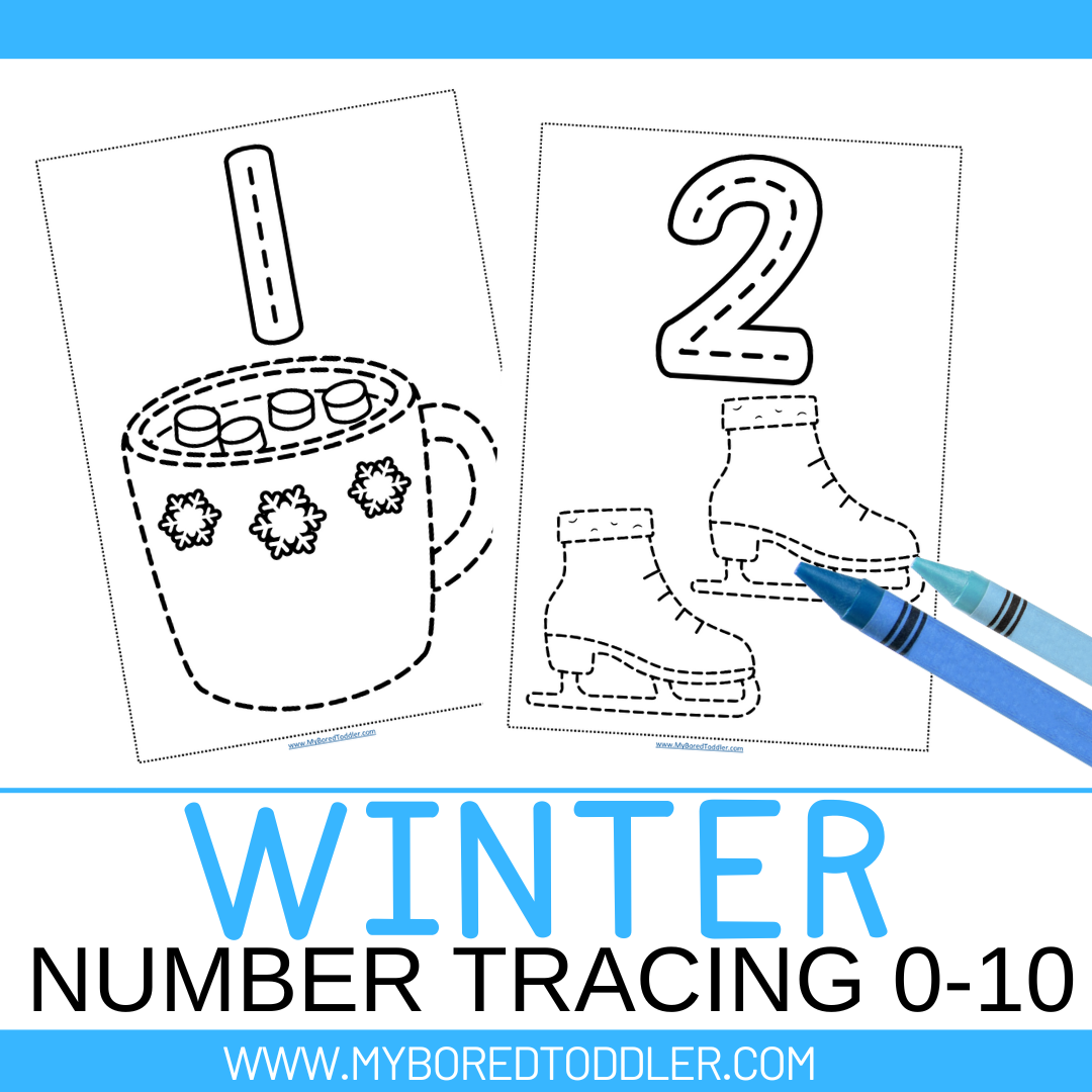 WINTER Tracing Sheets Numbers 0-10 – My Bored Toddler